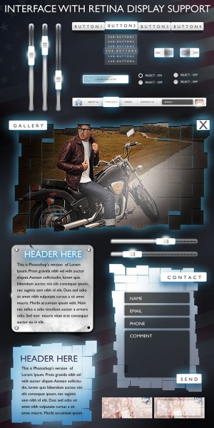 Free – Retina Ready Interface | Scarab13 Designs, Creative Resources ...
