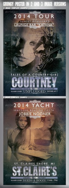 Poster Design "Grunge Paper" | Scarab13 Designs, Creative Resources for ...