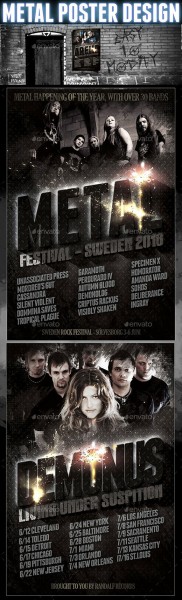 Awesome Heavy Metal Poster | Scarab13 Designs, Creative Resources for ...