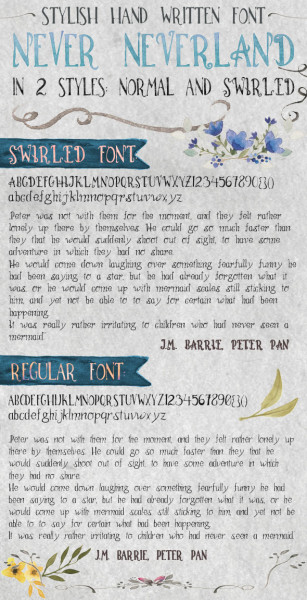 Never Neverland – Hand Written Font | Scarab13 Designs, Creative ...