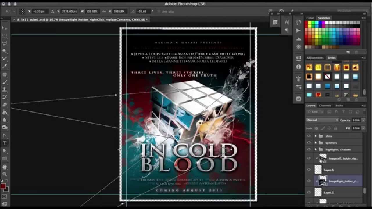 How to make a 3D Cube Poster in Photoshop fast