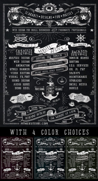 Editable Chalkboard Design | Scarab13 Designs, Creative Resources for ...