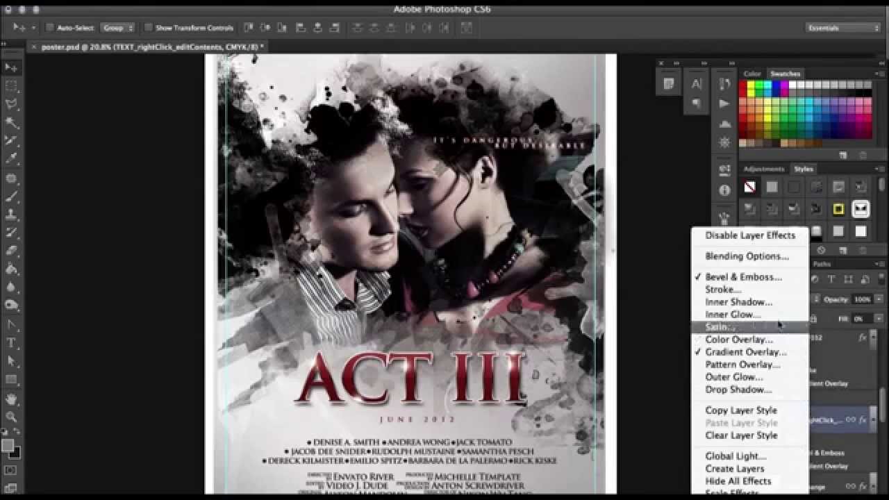 film poster design in photoshop - download this premade PSD today