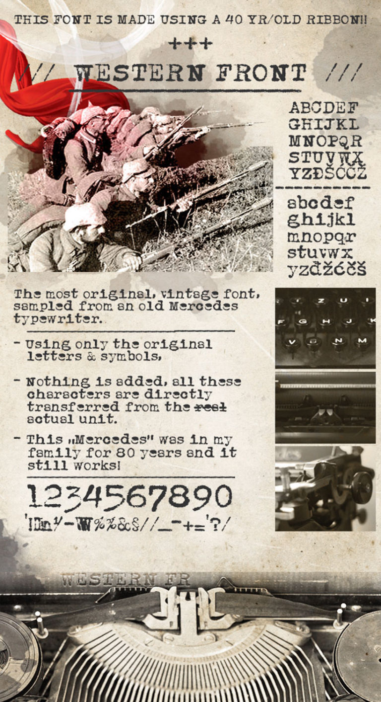 typewriter font Western Front | Scarab13 Designs, Creative Resources ...